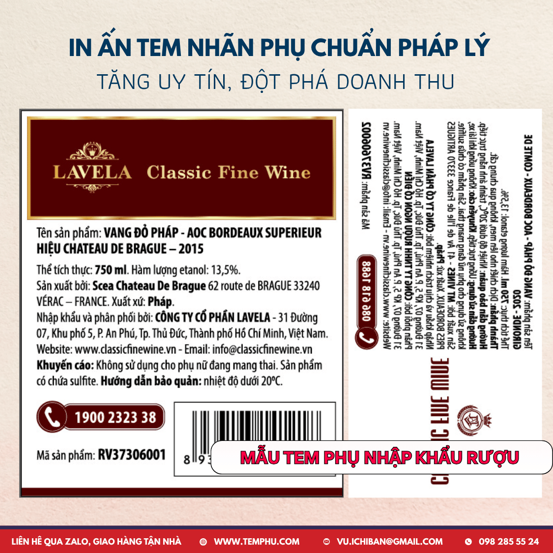 Mẫu Tem Nhãn Phụ Rượu Đẹp – Chuẩn Thông Tin, In Toàn Quốc